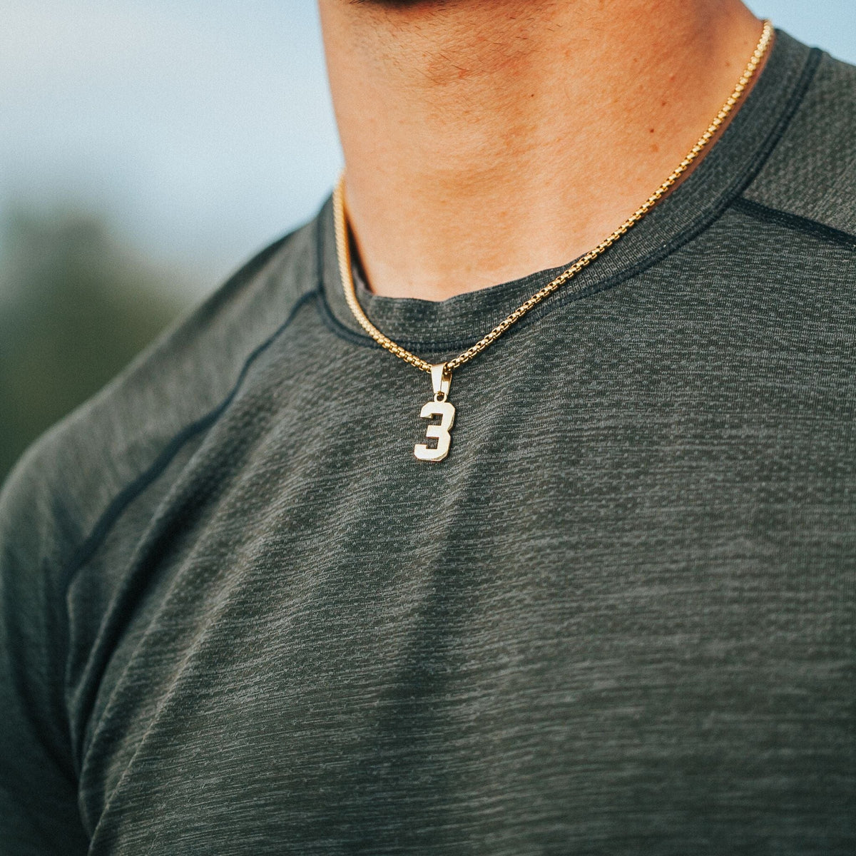 Gold Stainless Number Pendant – FlowX Jewelry