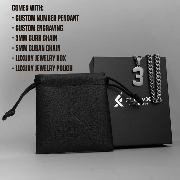 Pro Number Stack - Silver - FlowX Jewelry